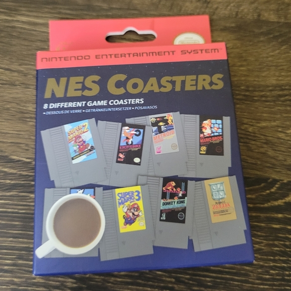 Nintendo | Accents | Nintendo Coasters Set 8 Nes Official Mario Zelda ...